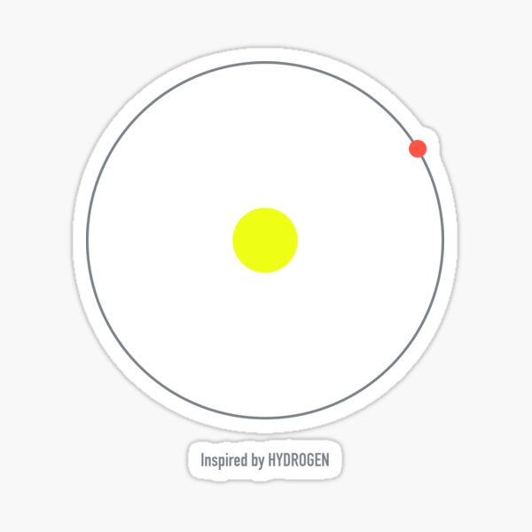 "Inspired by Hydrogen" Sticker for Sale by Jackifers | Redbubble