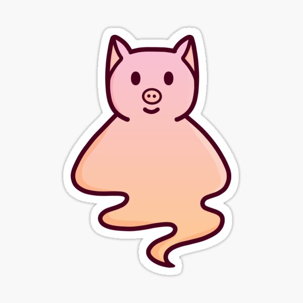 "Ghost pig" Sticker by apollopixels | Redbubble