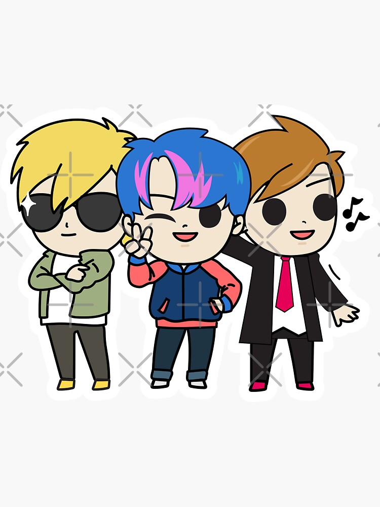 "Cute Kawaii Chibi Kpop Cartoon Male Singers" Sticker for Sale by ...