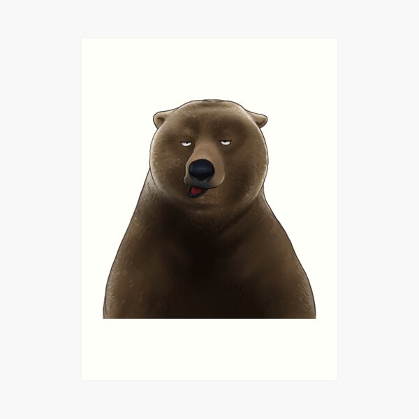 "Illustration of a bear with funny face" Art Print for Sale by GetMeIn ...