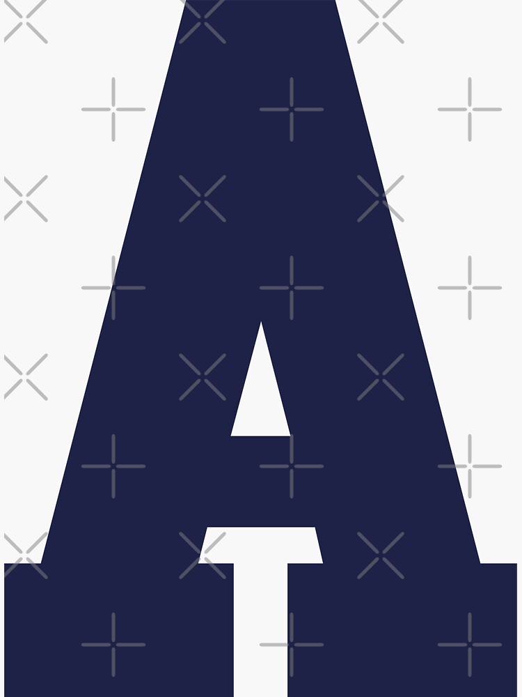 "Alphabet, Marine Blue A, Sports letter A" Sticker for Sale by ...