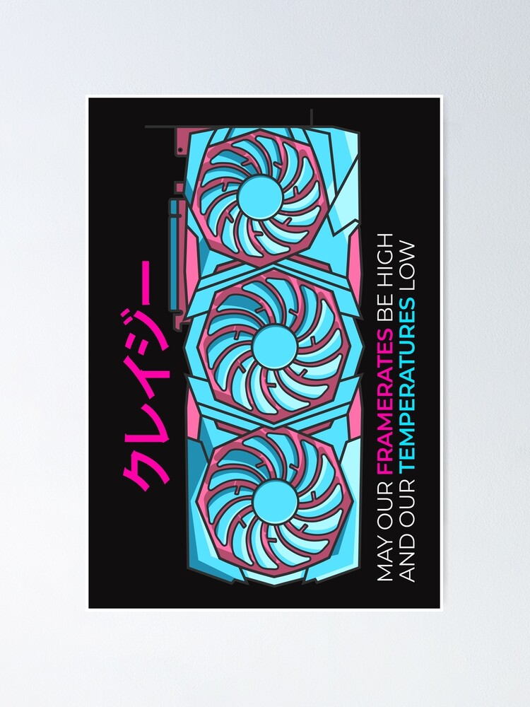 "GPU Pink Blue Graphics Card, RTX, 3000, RTX 3000" Poster for Sale by ...