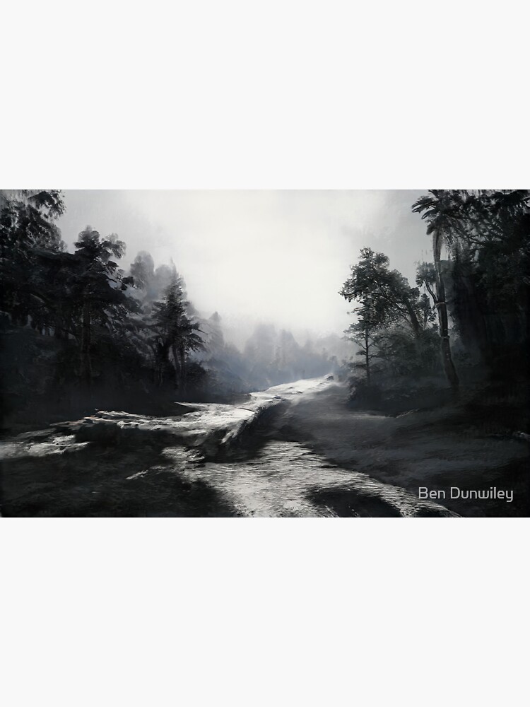 "Lonely Forest - Landscape Art" Sticker by bdunwiley | Redbubble