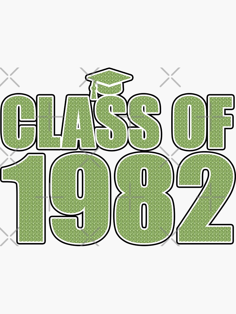 "Class of 1982 - Graduation" Sticker by AnveeBubbles | Redbubble