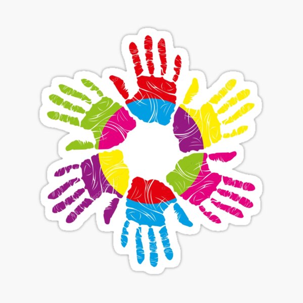 "early childhood educator hand print " Sticker for Sale by Hopeshop10 ...