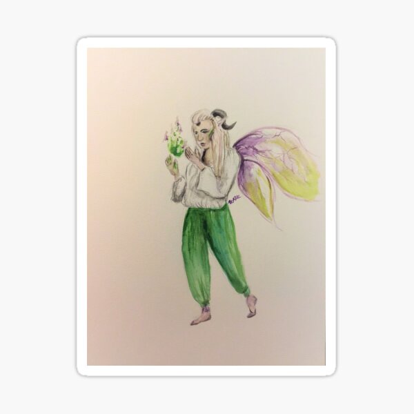 "Dhec, Floral Fairy" Sticker for Sale by little-byrd | Redbubble