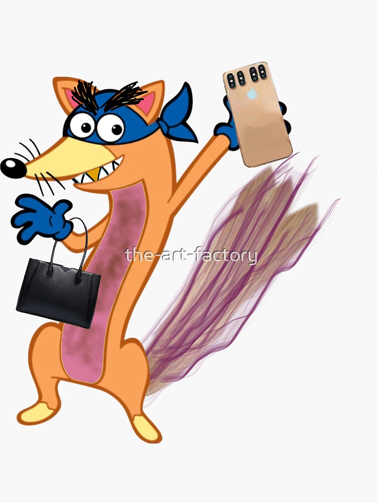 "Swiper the fox " Sticker for Sale by the-art-factory | Redbubble