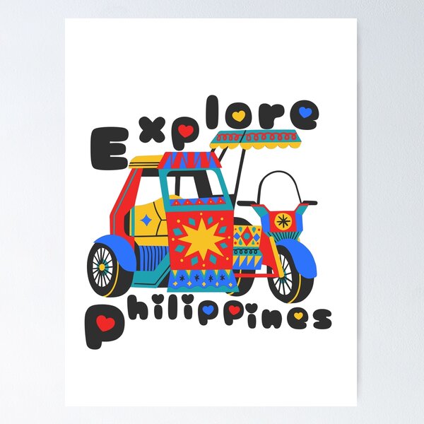 "Explore Philippines with Tricycle" Poster for Sale by MyPrintCharming ...