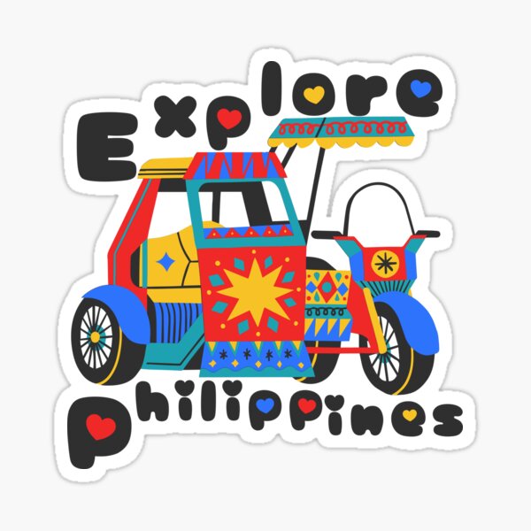"Explore Philippines with Tricycle" Sticker for Sale by MyPrintCharming ...
