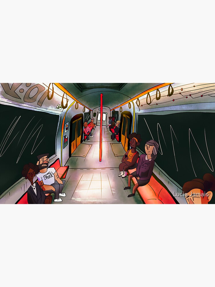 "Underground Subway Train Illustration" Sticker for Sale by The ...