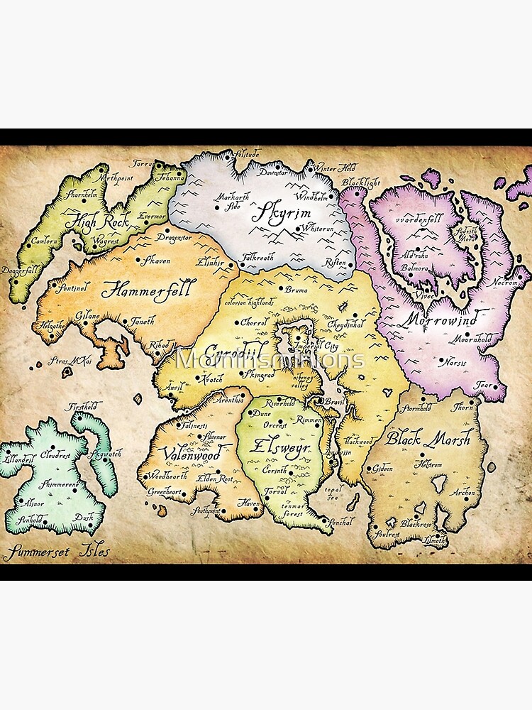Map Of Tamriel Tapestry