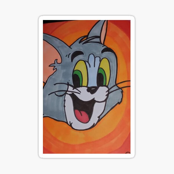 "Tom the cat (fanart)" Sticker for Sale by Life's eye Art and ...