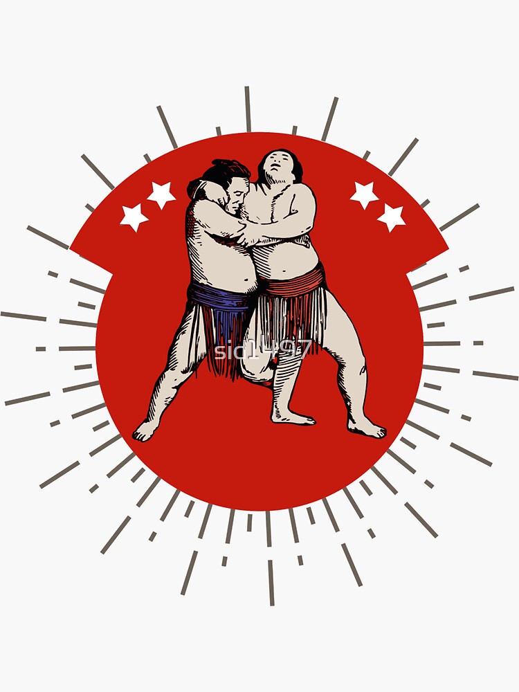 "Sumo wrestling emblem" Sticker for Sale by sid1497 | Redbubble