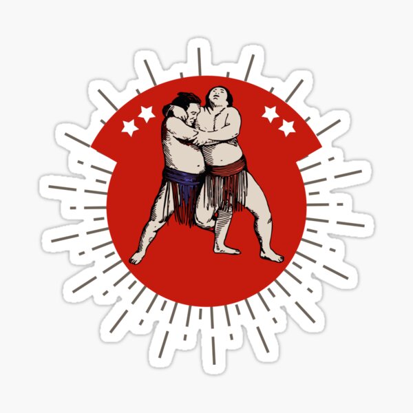 "Sumo wrestling emblem" Sticker for Sale by sid1497 | Redbubble
