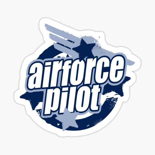"Airforce Pilot" Sticker for Sale by rustyredbubble | Redbubble