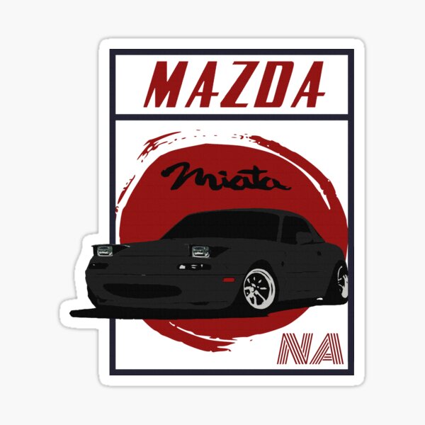 "MAZDA MIATA NA mx5 mk1 best design BLACK" Sticker for Sale by G4eighty ...