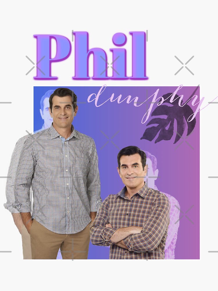 "phil dunphy 90s hip hop shirt" Sticker for Sale by lost-heart | Redbubble