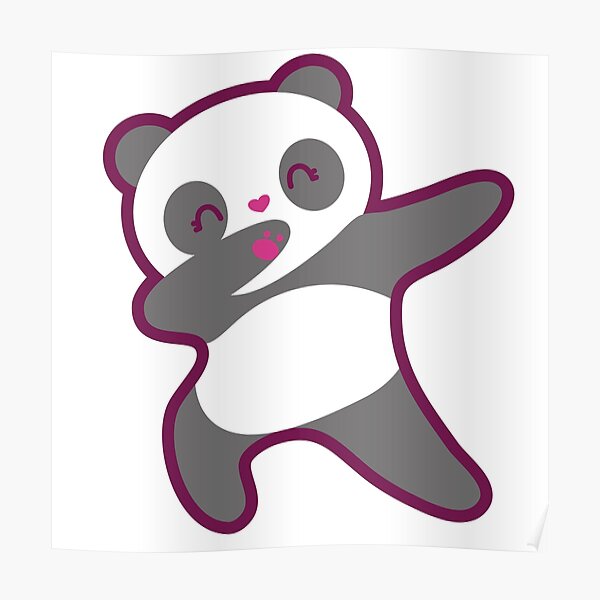 "Cute dabbing panda, dab dance " Poster for Sale by Mylittleprints ...