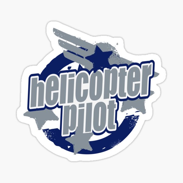 "Helicopter pilot" Sticker for Sale by rustyredbubble | Redbubble
