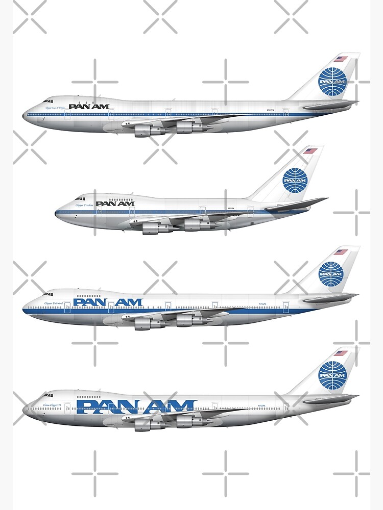 "The Original 747 Airline Pan Am T-shirt Version" Poster for Sale by ...