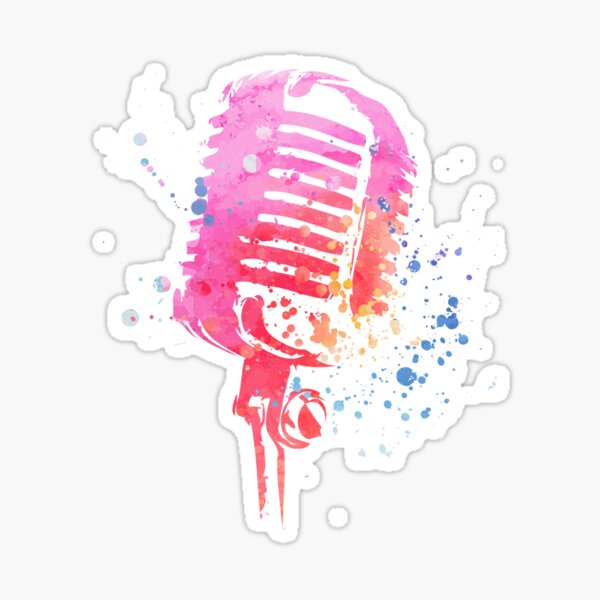 "Hand Drawn Microphone" Sticker for Sale by VecttoX | Redbubble