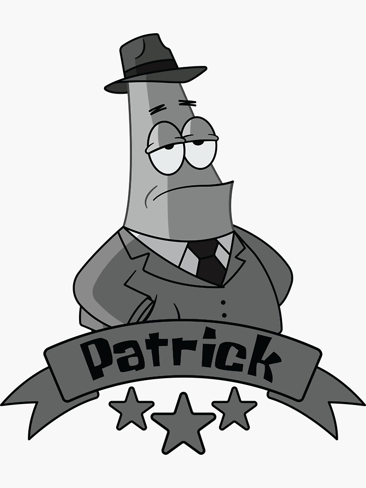 "Detective Patrick" Sticker for Sale by GhostWrench | Redbubble