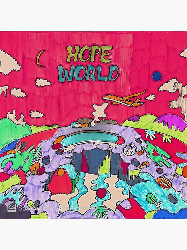 "J-Hope Hope World BTS Hand-Drawn" Sticker for Sale by millie8 | Redbubble