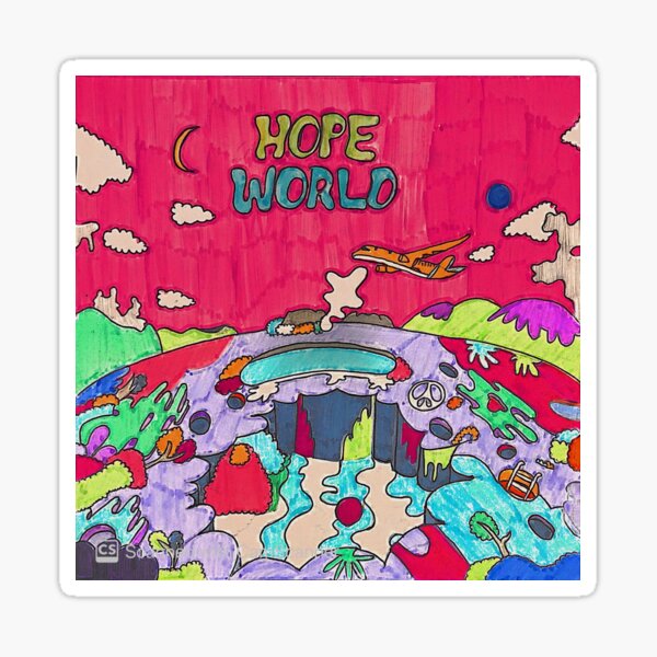 "J-Hope Hope World BTS Hand-Drawn" Sticker for Sale by millie8 | Redbubble