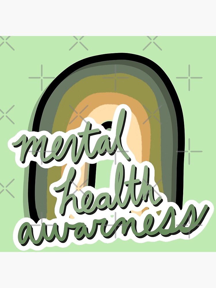 "Mental Health Awareness Month Green Rainbow" Poster for Sale by ...