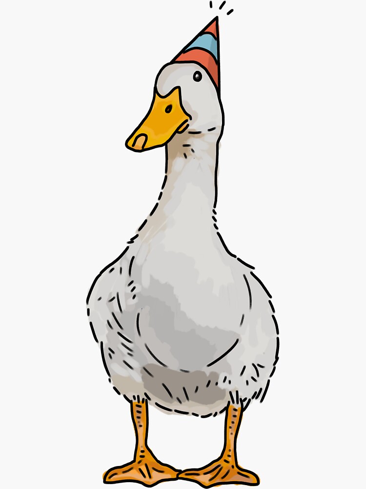 "Party Duck" Sticker for Sale by sophiesophs | Redbubble