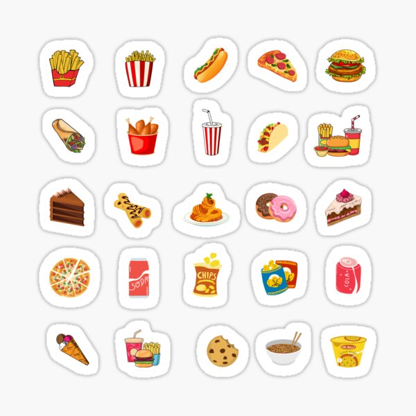 "Fast Food Mega Bundle Sticker Pack" Sticker for Sale by StickersHub94 ...