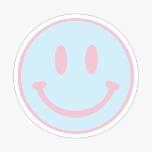"Pastel smiley face " Sticker for Sale by lacy2313 | Redbubble
