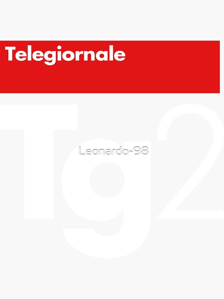 "Tg2 logo sigla anni 80-90" Sticker for Sale by Leonardo-98 | Redbubble