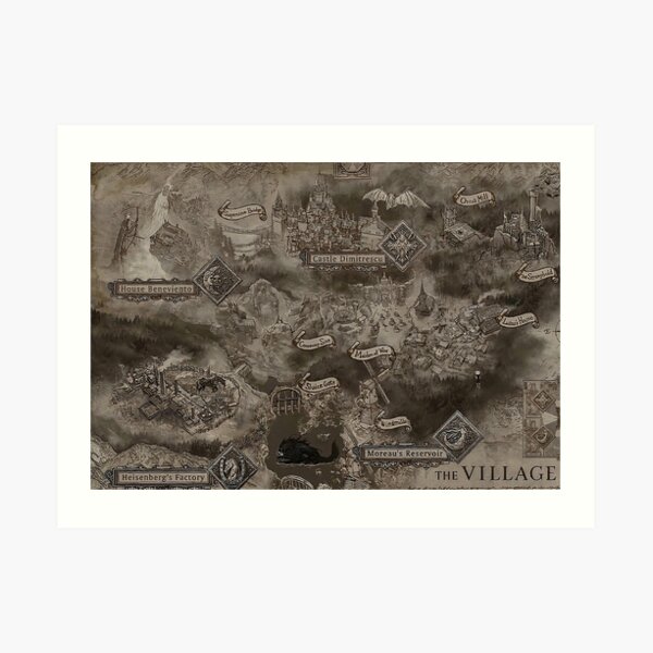 "Resident Evil map" Art Print by Mominsminions | Redbubble