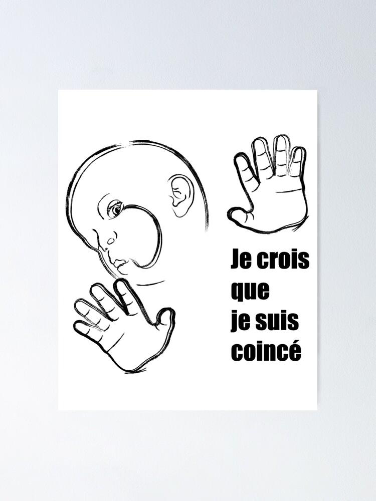 " Adorable Baby | Graphic illustration | I think i'm stuck" Poster for ...