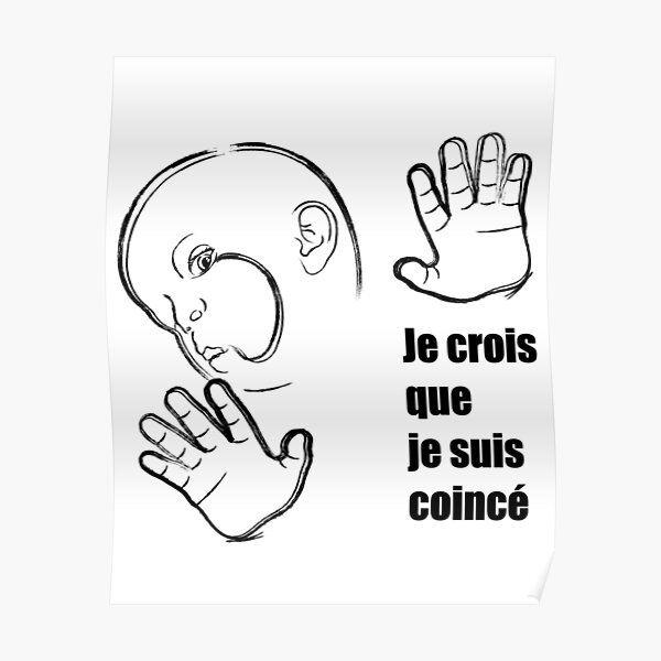 " Adorable Baby | Graphic illustration | I think i'm stuck" Poster for ...