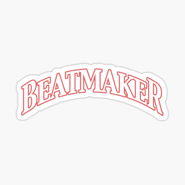 "Beatmaker Red and White Aesthetic" Sticker for Sale by Bae2021 | Redbubble