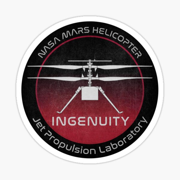 "Ingenuity: NASA Mars Helicopter" Sticker for Sale by BGALAXY | Redbubble