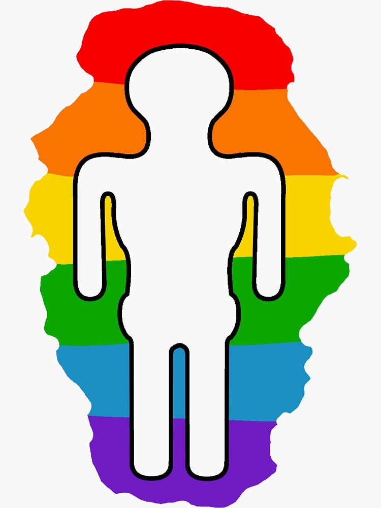 "Rainbow Man" Sticker for Sale by levval | Redbubble