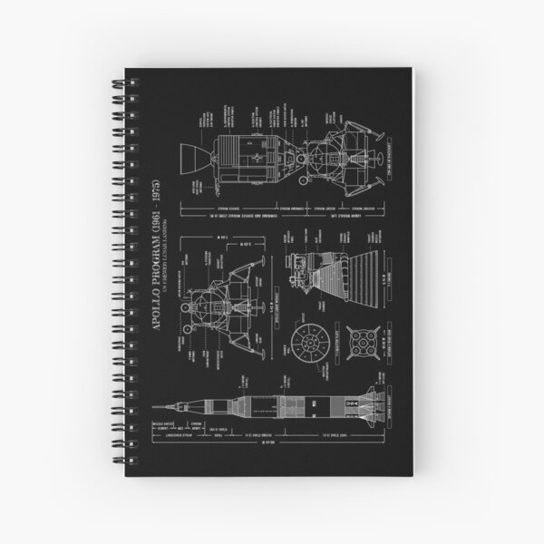 "Apollo Program (1961 - 1975) White Stencil-No Background" Spiral ...