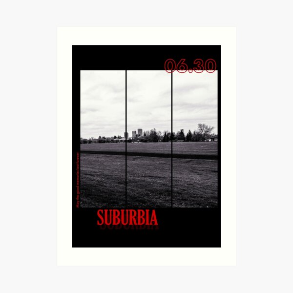 ""Suburbia" Photography Graphic Print – Black and Red" Art Print by ...
