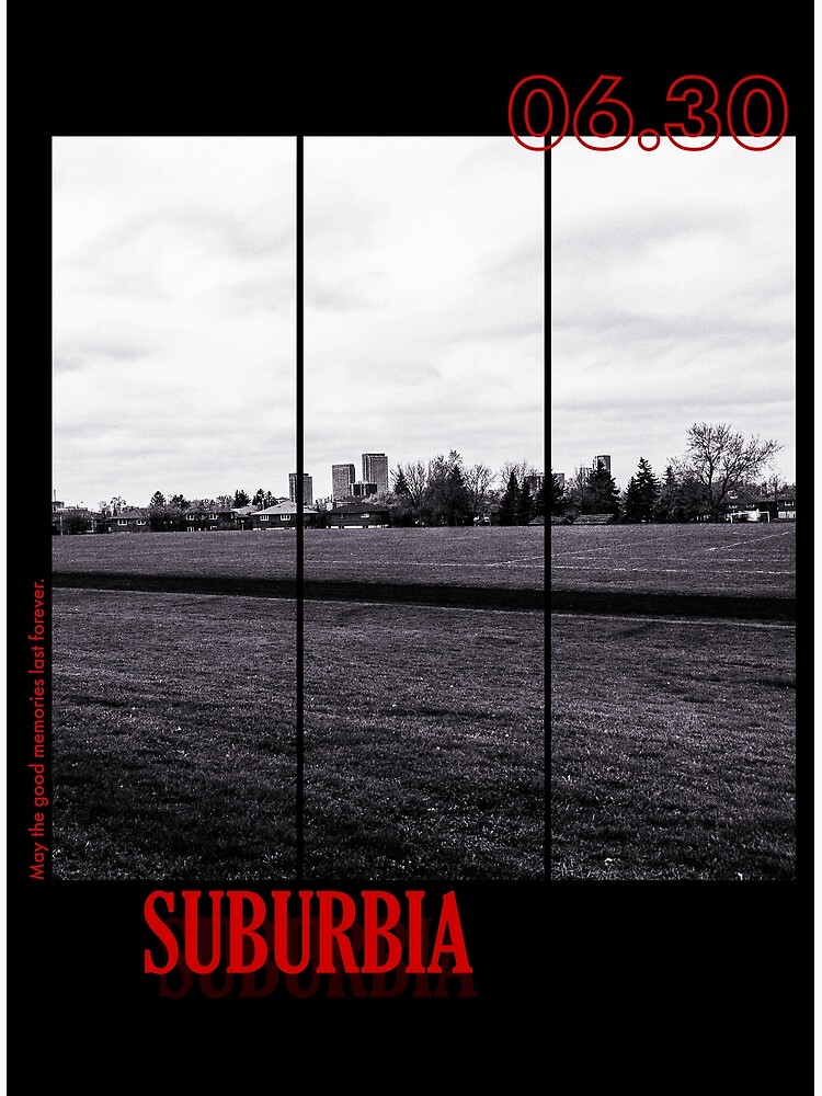 ""Suburbia" Photography Graphic Print – Black and Red" Art Print by ...