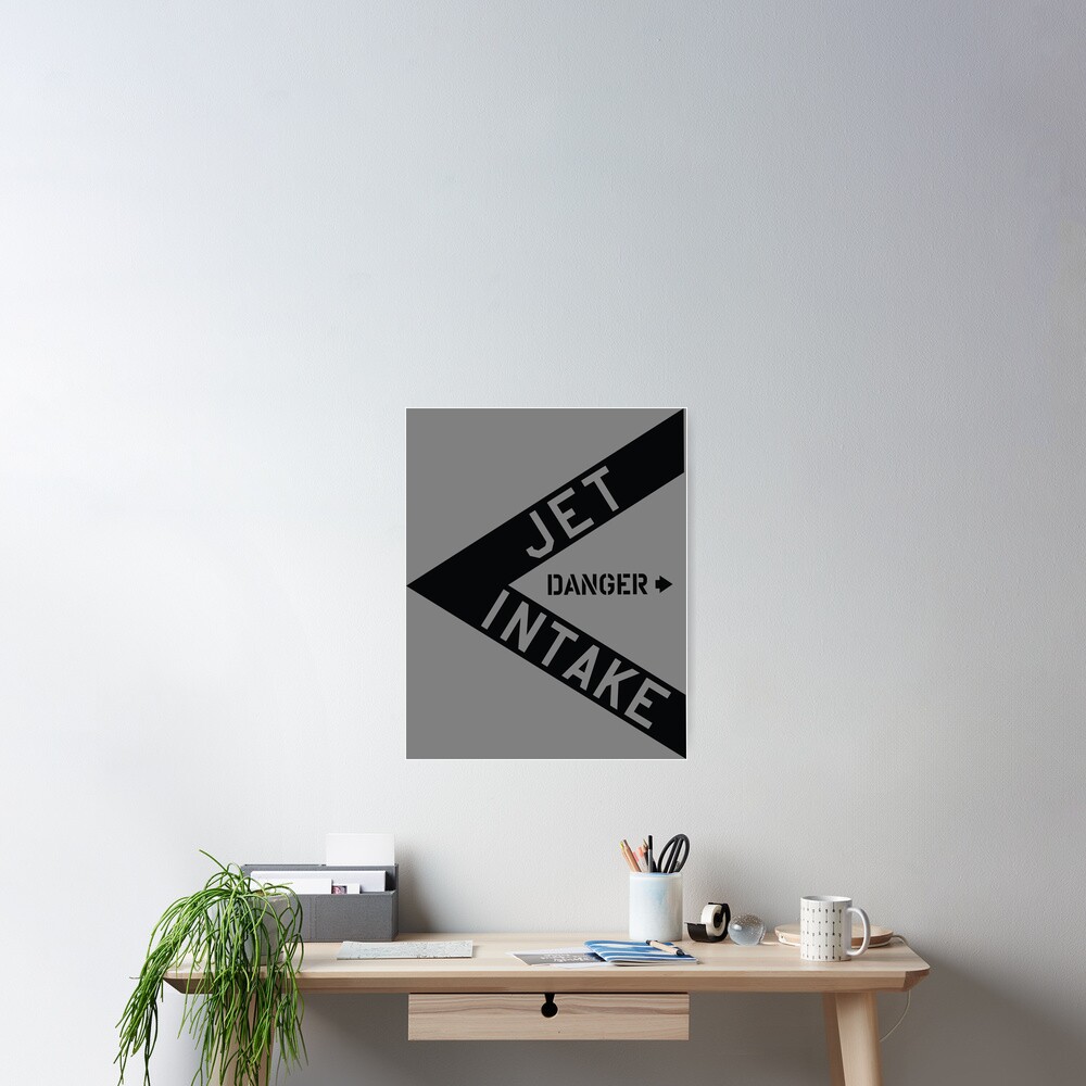 "DANGER Jet Intake, Jet Fighter warning sign (Side A) Right Side Black ...