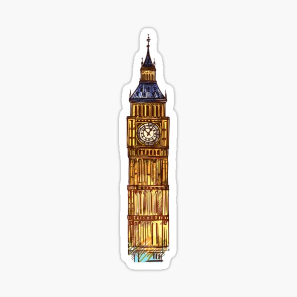 "London England Big Ben" Sticker for Sale by BullDesignsShop | Redbubble