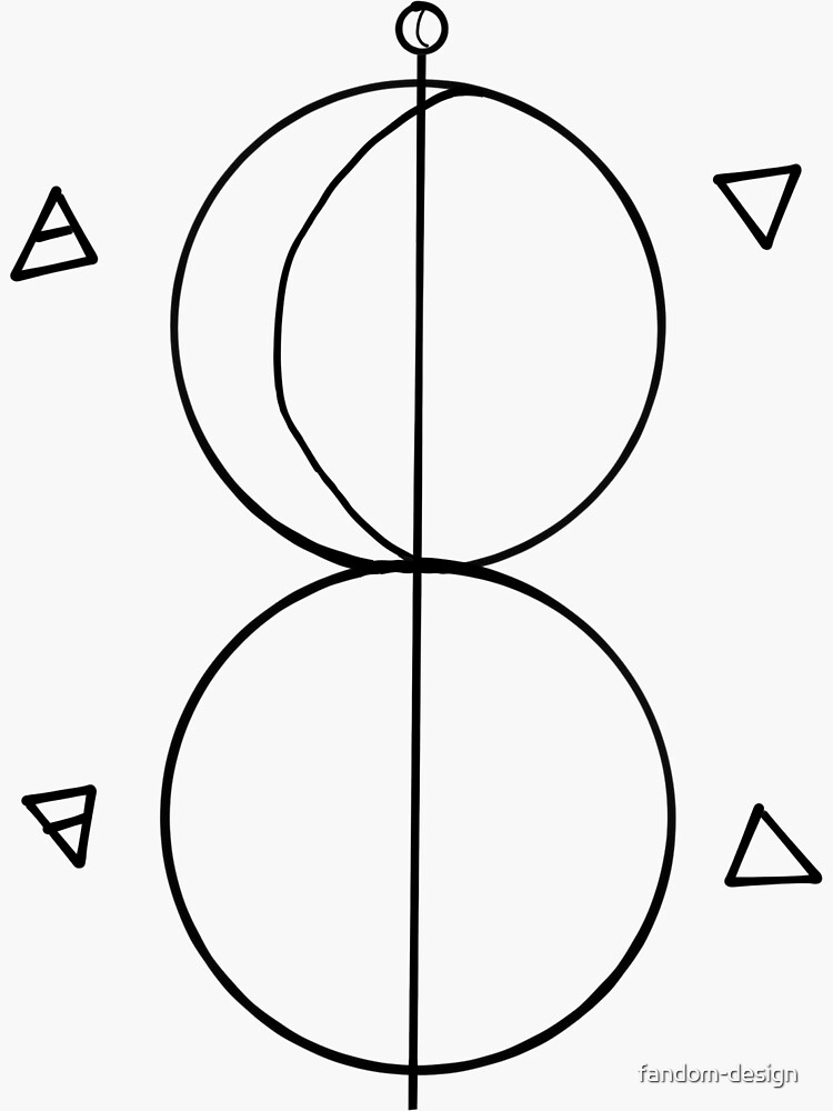 "Shifting symbol" Sticker for Sale by fandom-design | Redbubble