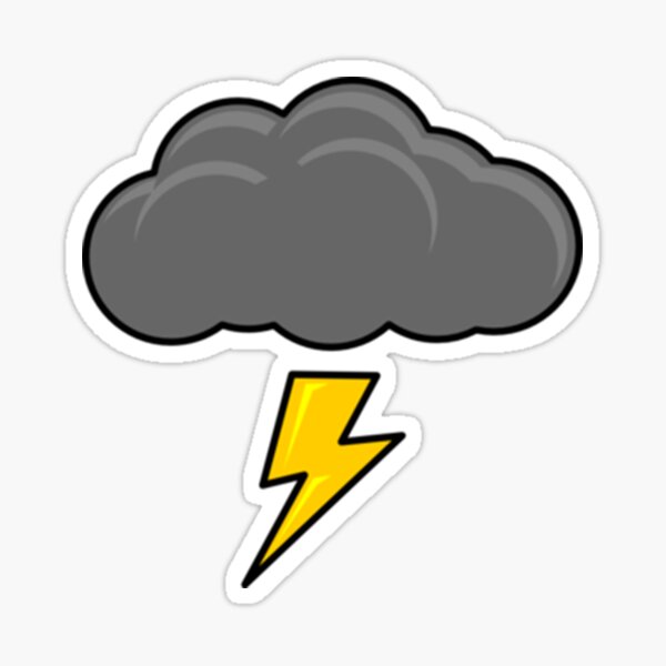 "Cartoon Thundercloud!!" Sticker for Sale by Totalthunderz | Redbubble