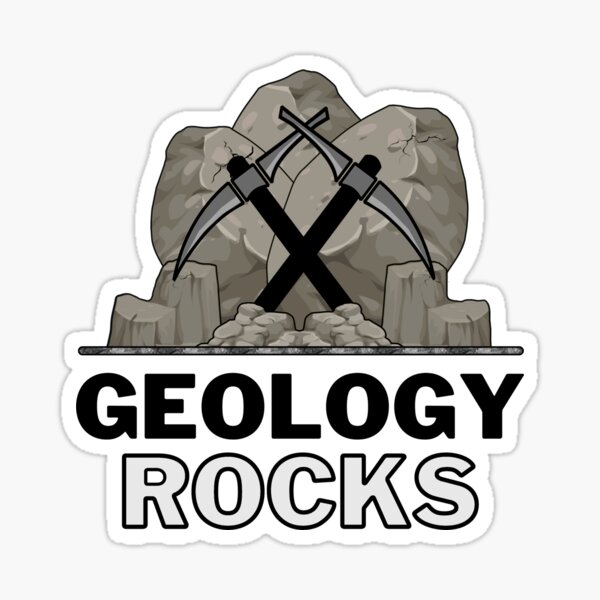 "Geology Rocks (Design 1)" Sticker for Sale by Bracketeer | Redbubble