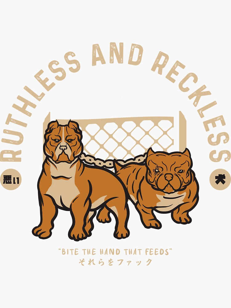 "RUTHLESS AND RECKLESS" Sticker by Elegantes | Redbubble