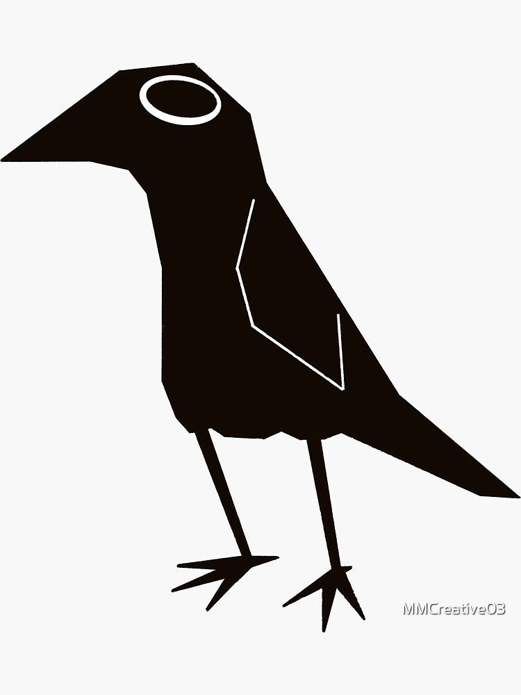 "Low Poly Crow" Sticker for Sale by MMCreative03 | Redbubble
