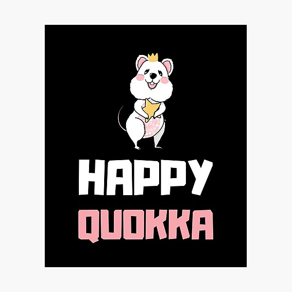 Lámina fotográfica «Be Quokka Happy, Cute Quokka, Beautiful Quokka» de ...